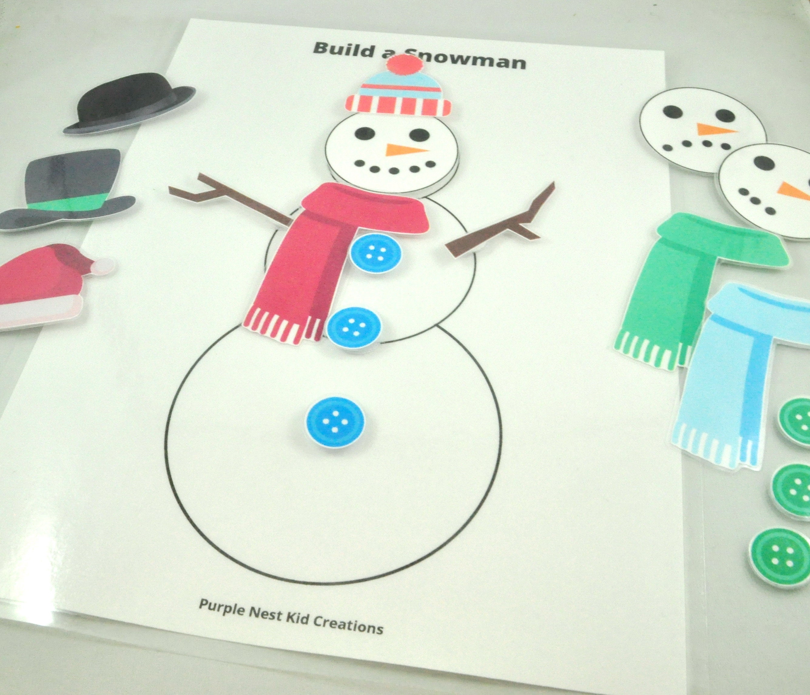 Build a Snowman Worksheet Dress up Game Winter Activity | Etsy Canada