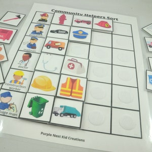 Community Helpers Printable Bundle, Busy Book Printable, Matching ...
