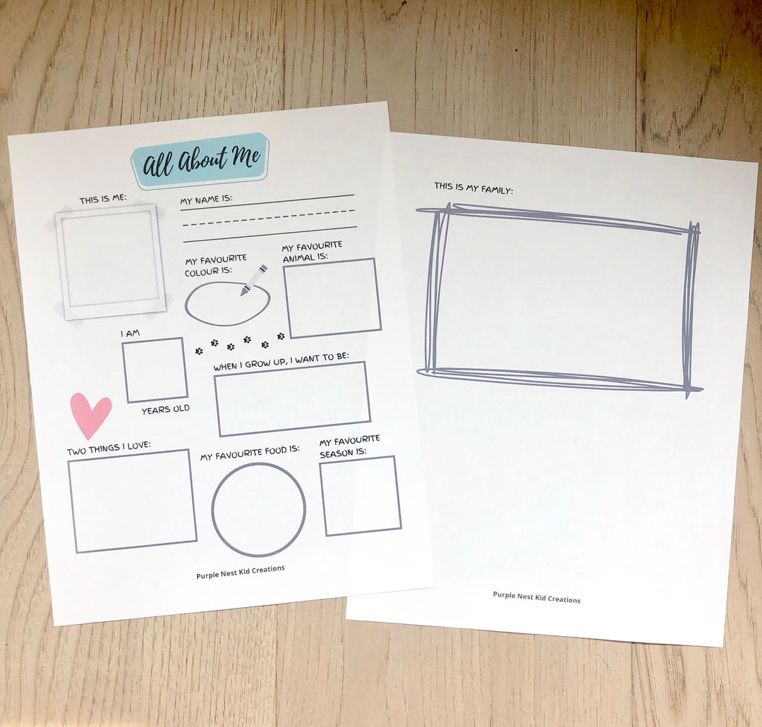 All About Me Worksheet: Back to School Interview Activity (PDF Pattern ...
