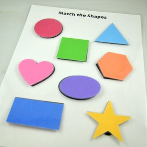 Shape Match Worksheet, Shape Matching Game, Educational Preschool ...