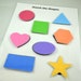 Shape Match Worksheet Shape Matching Game Educational - Etsy
