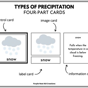 Snowflake Life Cycle Worksheet: Winter Precipitation Activity (digital ...