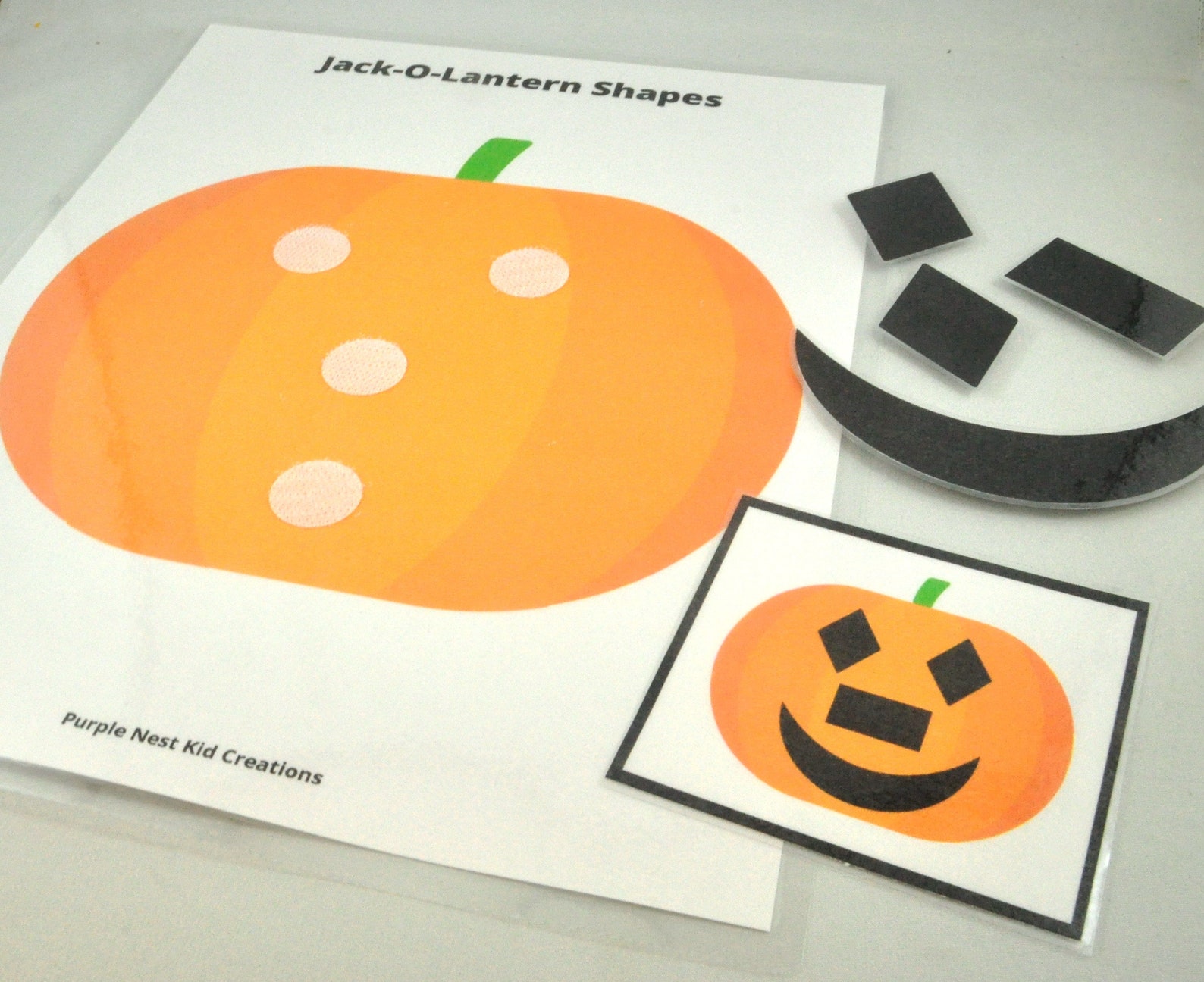 Jack-O-Lantern Shapes Printable Activity Halloween Activity | Etsy