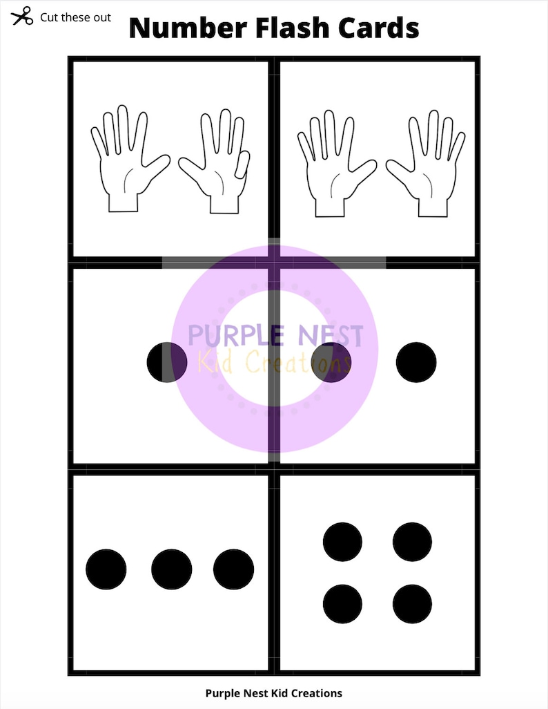 Number Flash Cards Number Sense Matching Game Educational - Etsy