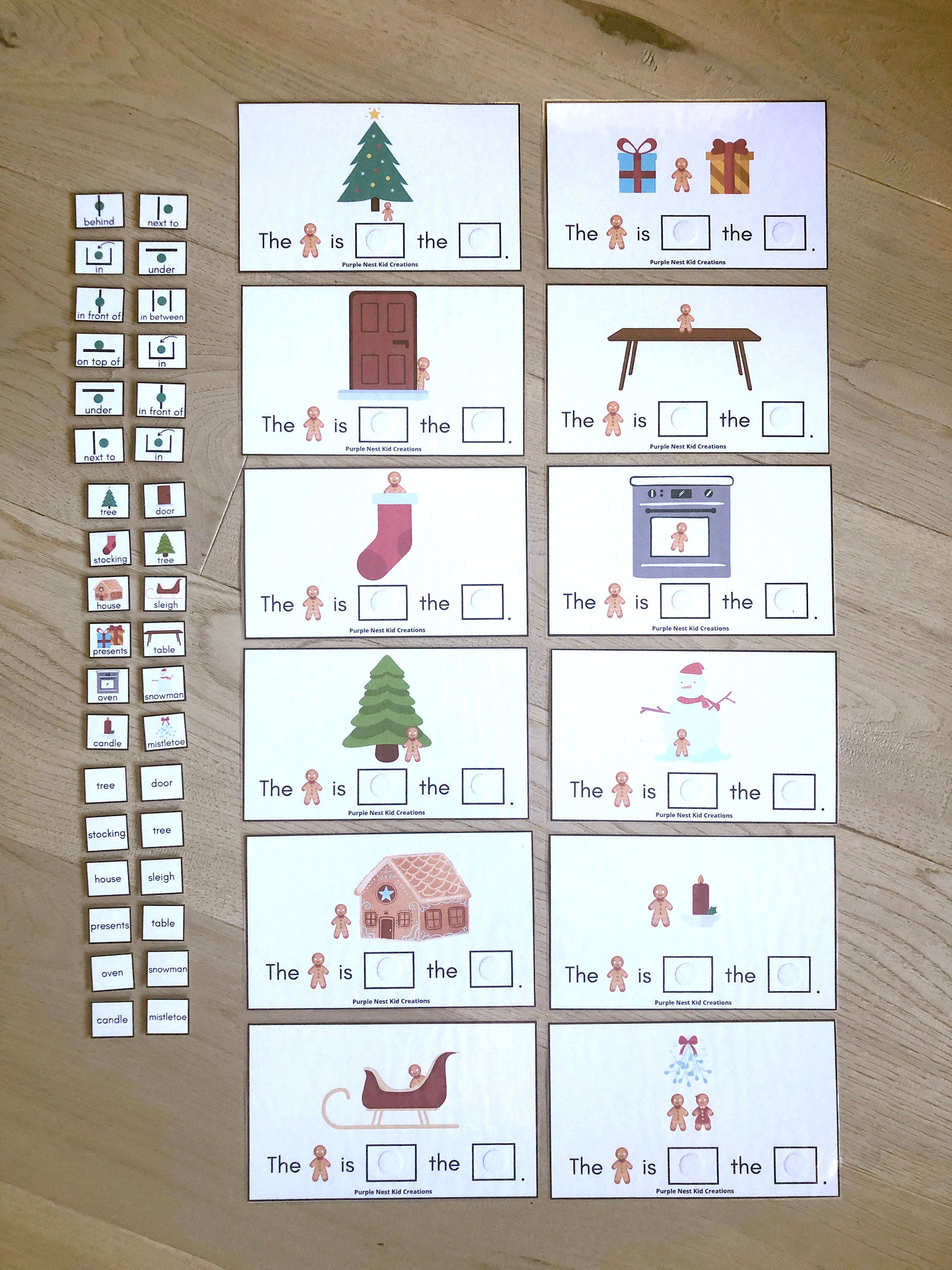 Gingerbread Man Preposition Activity: Christmas Literacy Center ...