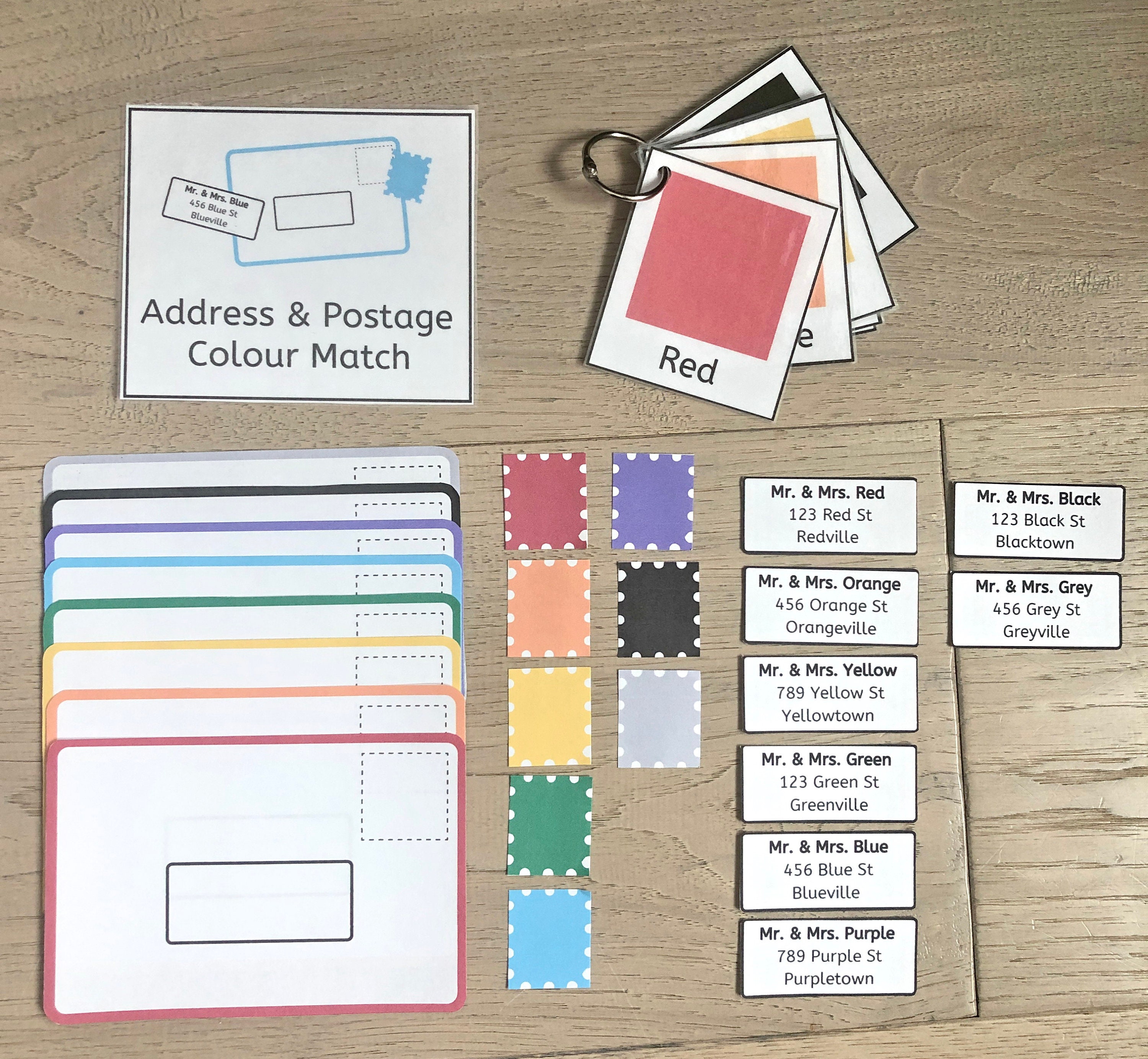 Post Office Activity Bundle Postage Color and Shape Match | Etsy