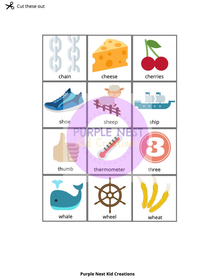 Consonant Digraphs Matching Worksheet, Phonics, Consonants, Educational ...