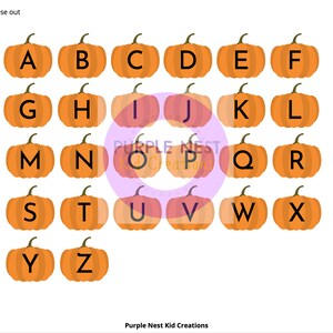 Pumpkin Patch Alphabet Match Worksheet, Fall Alphabet Matching Game ...