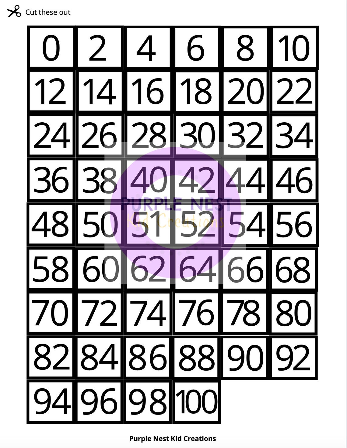 Count to 100 Worksheets Numbers Counting Educational | Etsy