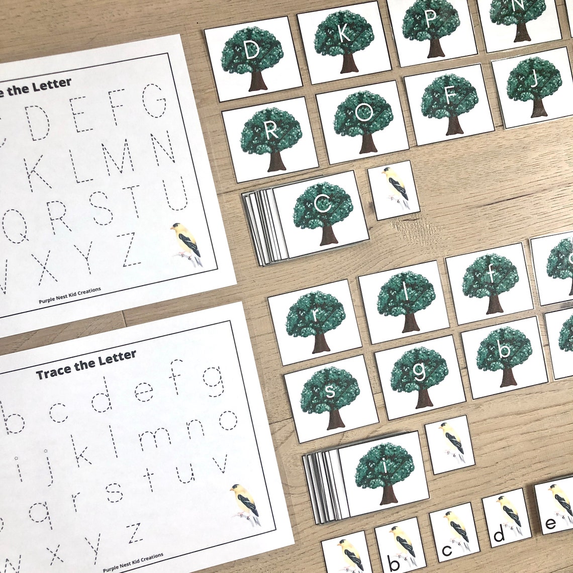 Spring Alphabet Matching Game: Letter Recognition Printable (digital ...