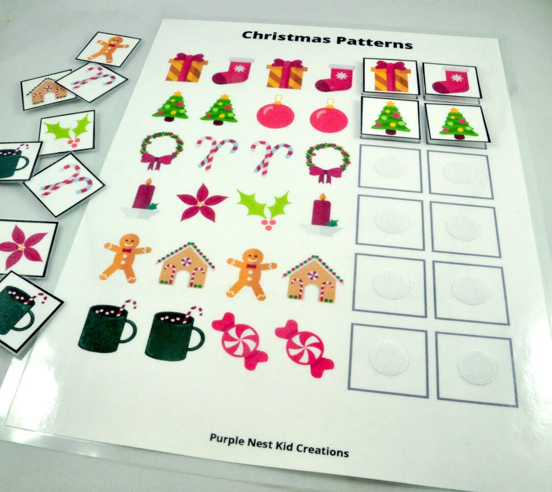 Christmas Patterns Worksheet, Christmas Patterns Printable, Pattern ...