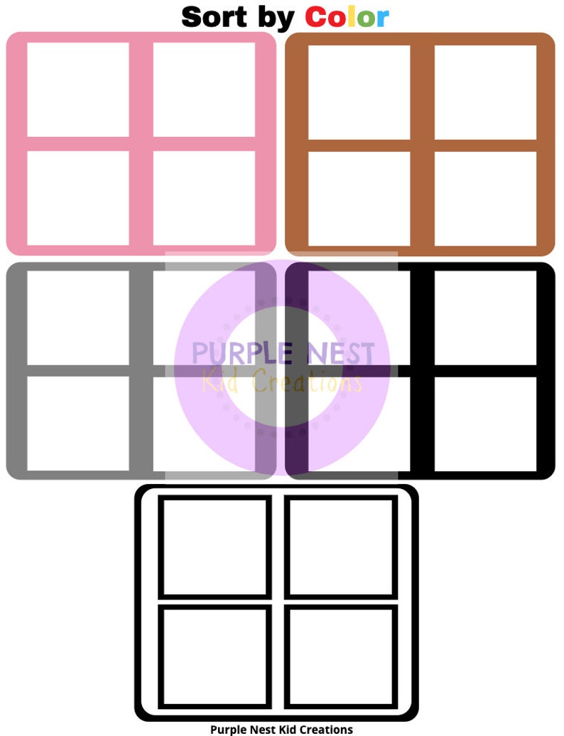 Color Sorting Game: Preschool Printable Activity (digital Download) - Etsy