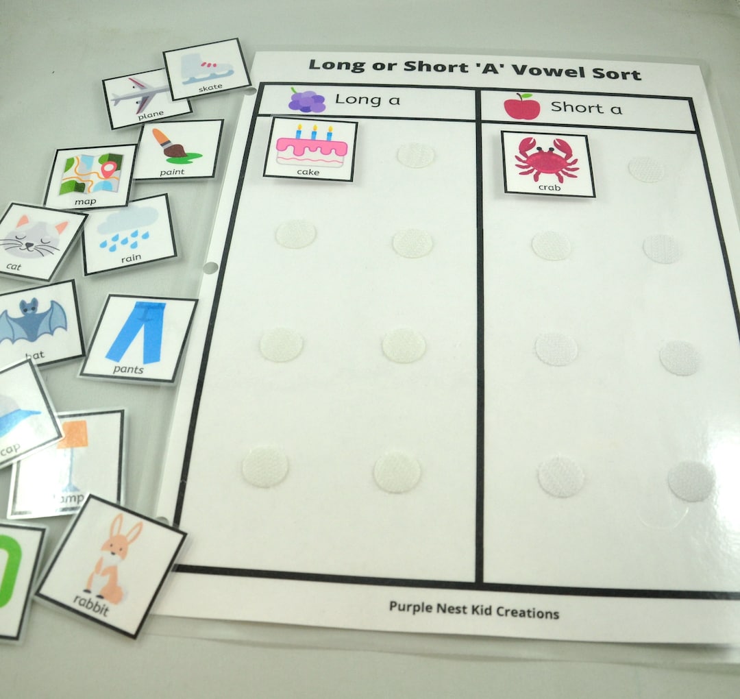 Vowel Sound Sort Printable: Phonics Literacy Activity (PDF Download) - Etsy