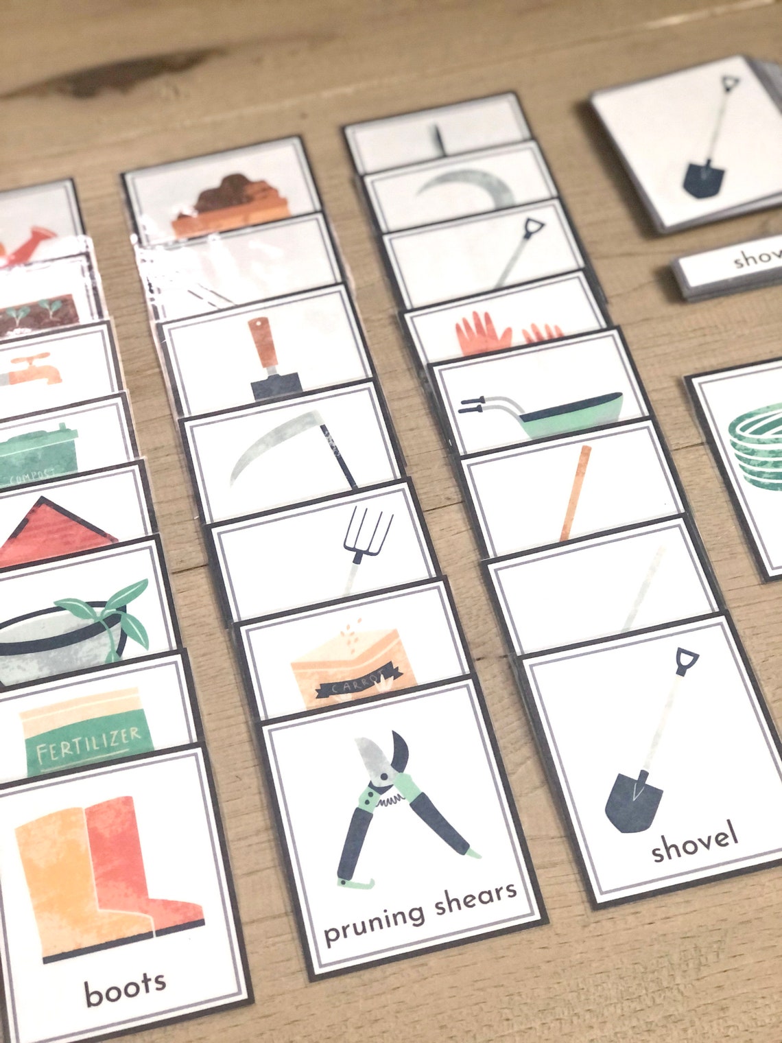 Gardening Flash Cards, Montessori, Nomenclature, Three Part Cards ...