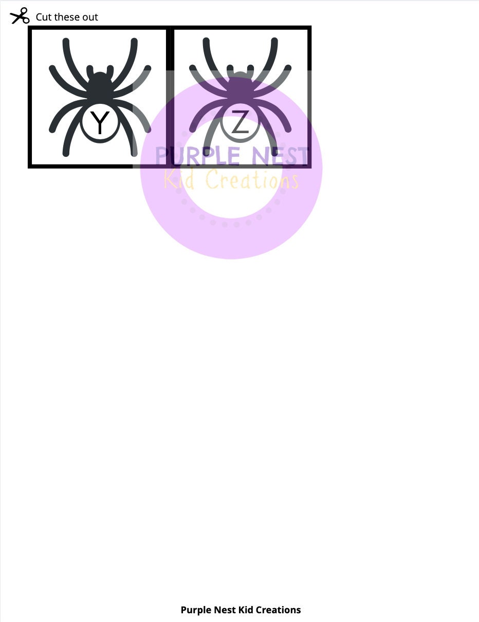 Spider Web Alphabet Find and Cover Activity Letters A to Z - Etsy Canada