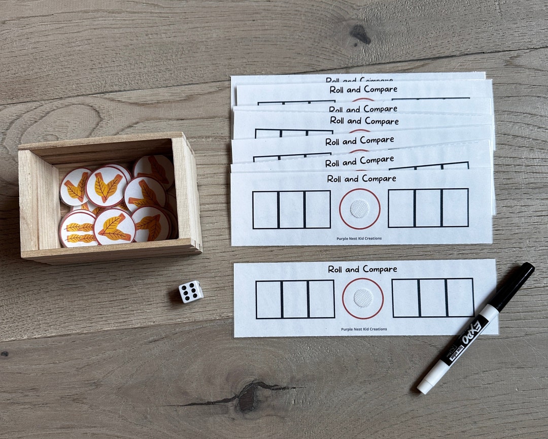 Roll and Compare Activity, Math Activity, Greater Than Less Than ...