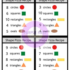 Shape Pizza Printable Activity: Preschool Learning (PDF Download) - Etsy