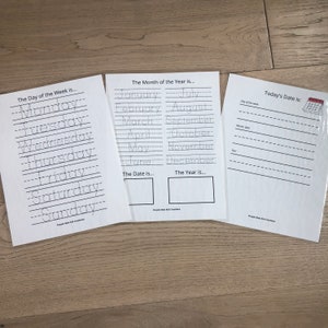 Today's Date Printable Worksheets, Days of the Week, Months of the Year ...