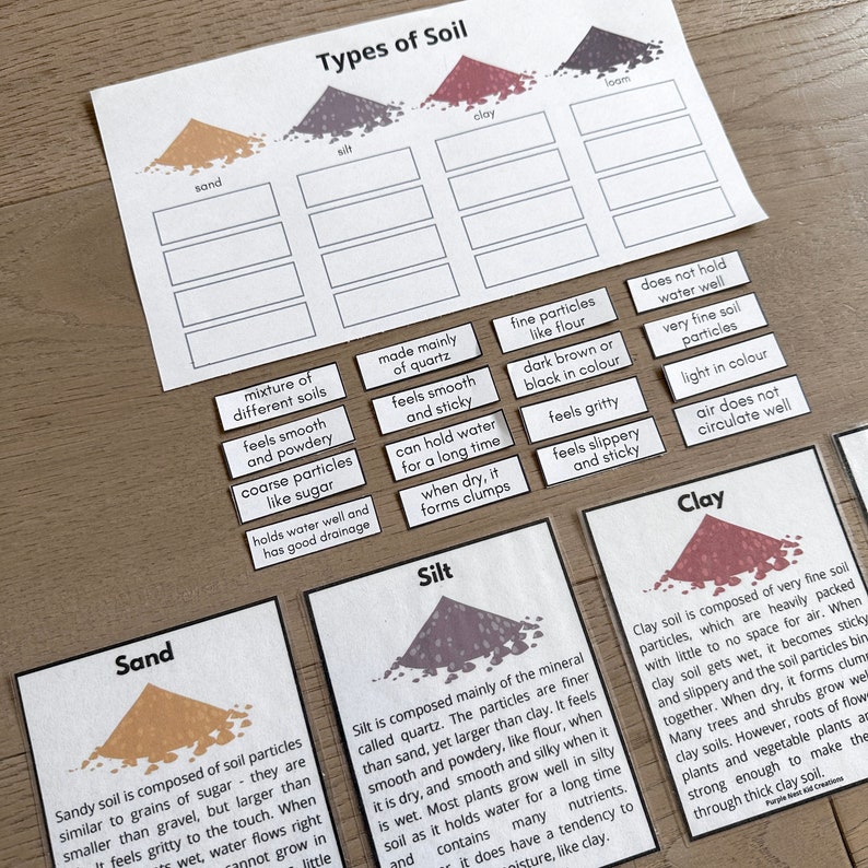 Soil Worksheets Bundle: Soil Layers, Types, Components (PDF Printable ...