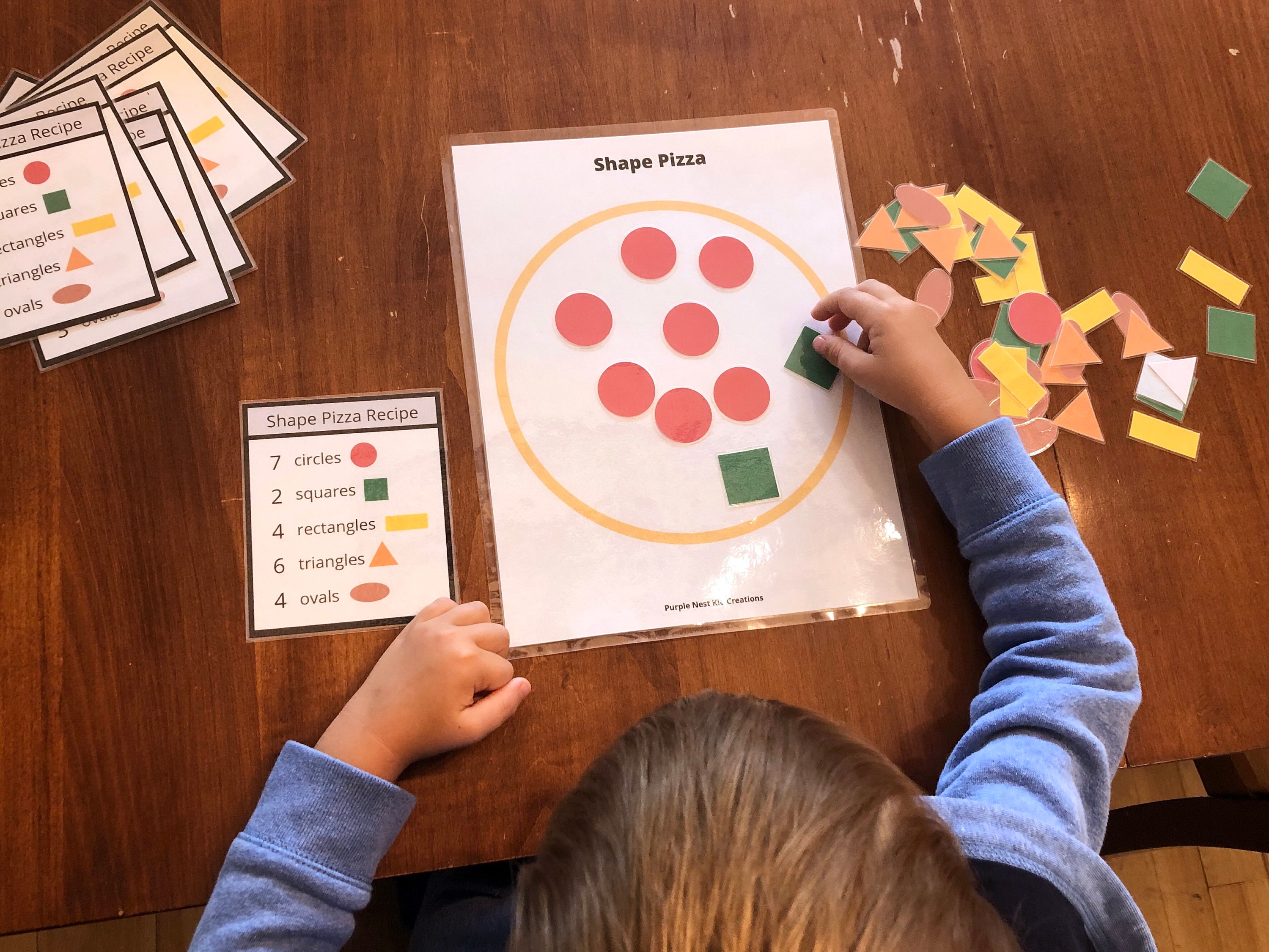 Shape Pizza Printable Activity: Preschool Learning (PDF Download) - Etsy