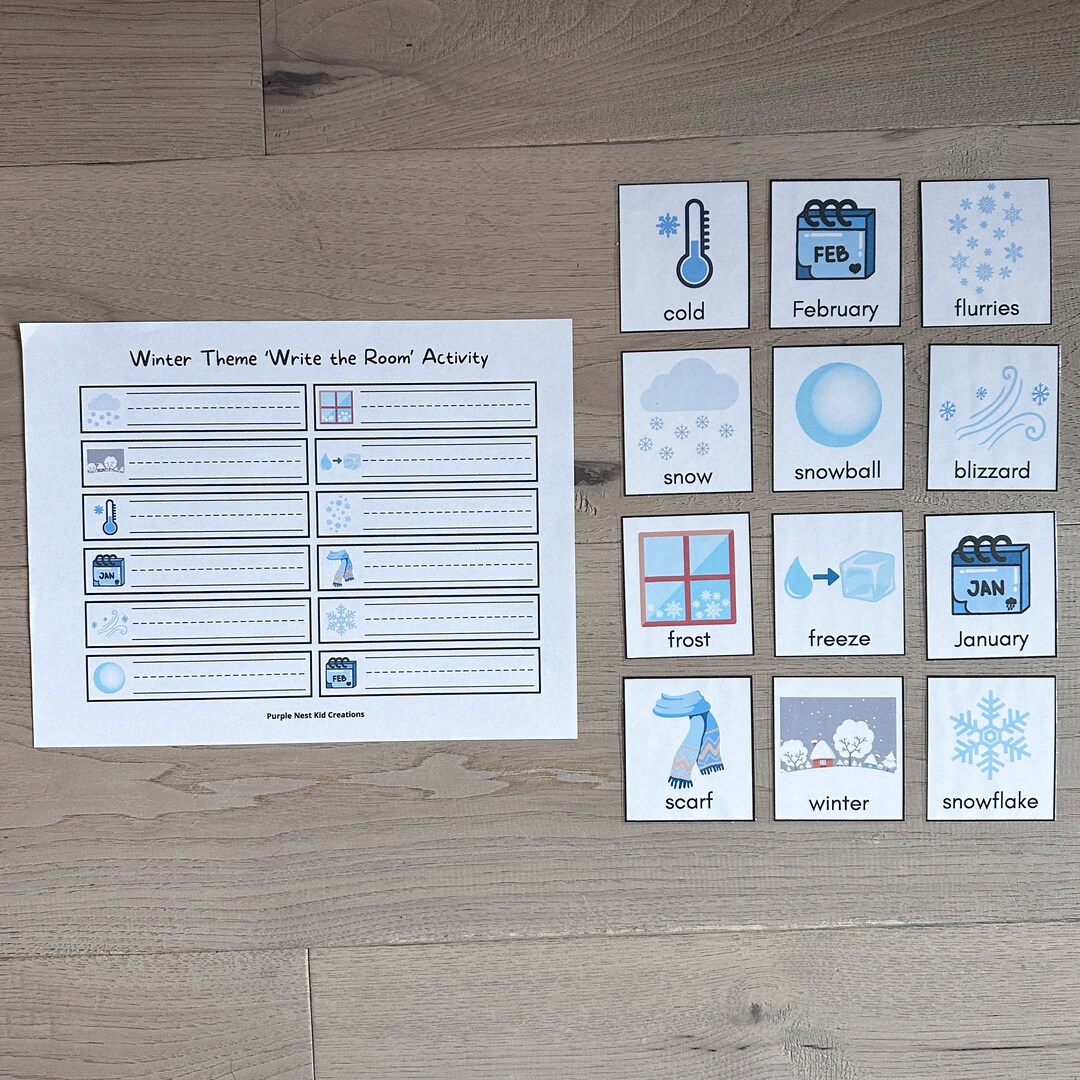 Winter Write the Room Activity, Winter Season, Writing Practice ...