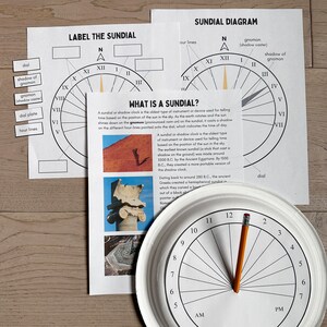 Telling Time Printable Bundle, Time, Clocks, Sundial, 12 Hour Clock, 24 ...