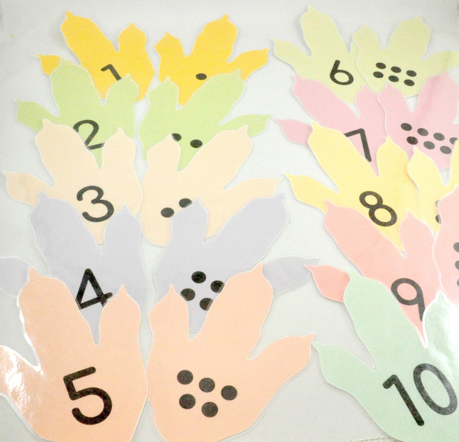 Dinosaur Footprints Number Match Number Recognition | Etsy
