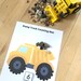 Dump Truck Counting Mat, Playdough Mat, Construction Activity, Trucks ...