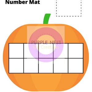 Pumpkin Printable Number Mat, Playdough Mat, Pumpkin Seeds, Fall ...