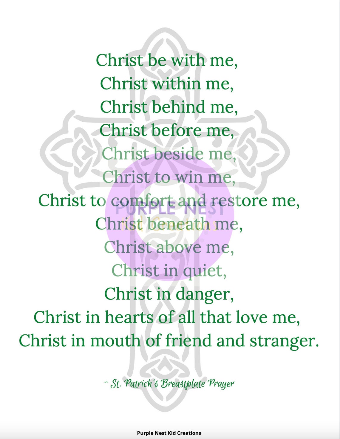 St. Patrick's Breastplate Prayer Scripture Cards (digital Download) - Etsy
