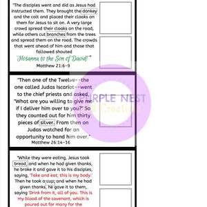 Easter Scripture Cards Printable for Kids, Digital Download, Easter ...