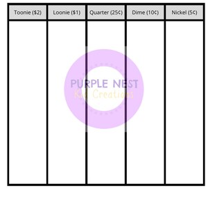 Coin Sort Worksheet, Canadian Coins, Sorting Game, Educational ...