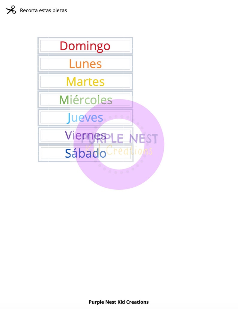 Spanish Perpetual Calendar Morning Binder Activity Sheet | Etsy