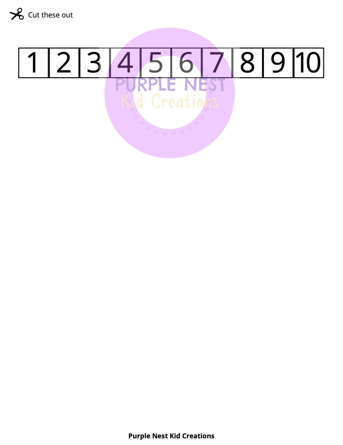 Autumn Counting Worksheet Fall Counting Game Numbers | Etsy