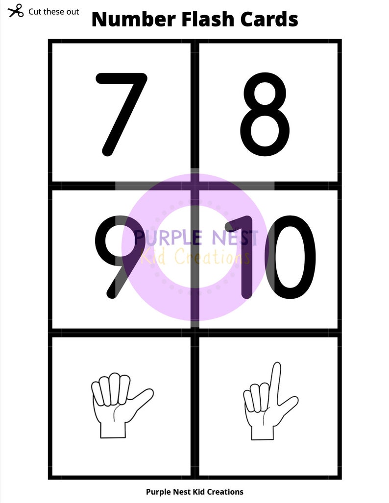 Number Flash Cards Number Sense Matching Game Educational - Etsy