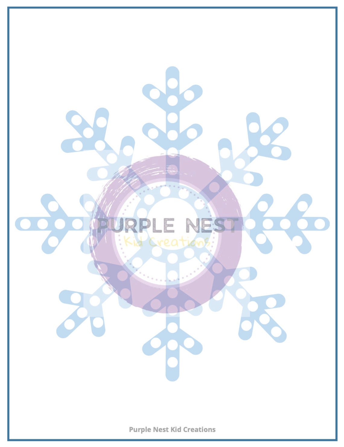 Snowflakes Dot Art Printable Activities Snow Q-tip Painting - Etsy