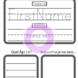 French Morning Binder, Digital Download, Busy Book Printable, Calendar ...