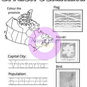 Canadian Fact Worksheets, Flash Cards, Provinces, Territories, Matching ...
