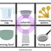 Kitchen Tools Flash Cards, Montessori, Nomenclature, Three Part Cards ...