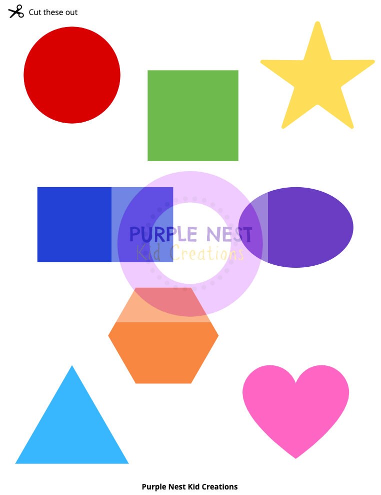 Shape Match Worksheet Shape Matching Game Educational | Etsy