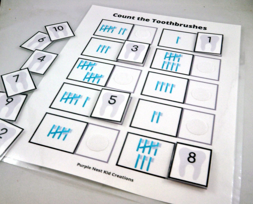 Count the Toothbrushes Printable Activity, Teeth, Community Helpers ...