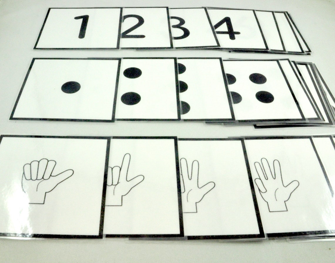 Number Flash Cards Number Sense Matching Game Educational - Etsy Canada