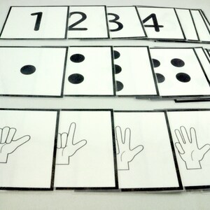 Number Flash Cards, Number Sense Matching Game, Educational Preschool ...
