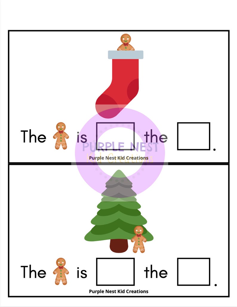 Gingerbread Man Preposition Activity: Christmas Literacy Center ...