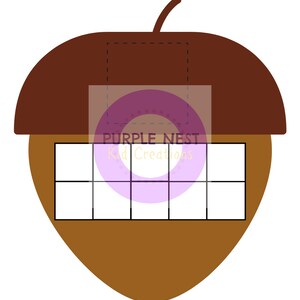 Acorn Printable Number Mat, Playdough Mat, Acorns, Squirrels, Fall ...