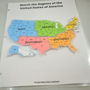 United States of America Bundle USA Map Geography States | Etsy Canada