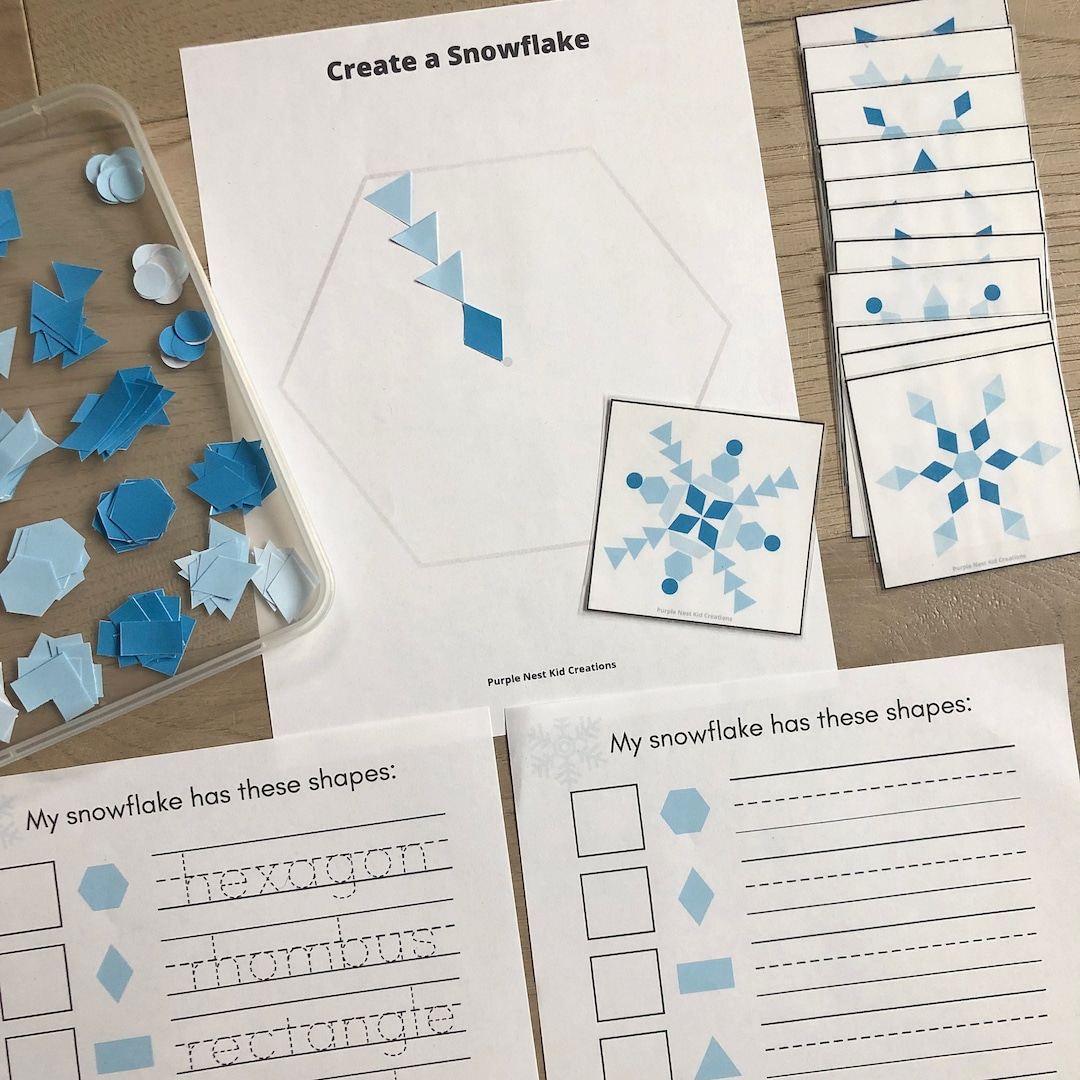 Create a Snowflake Printable Activity, Shapes, Snow, Winter, Snowflakes ...