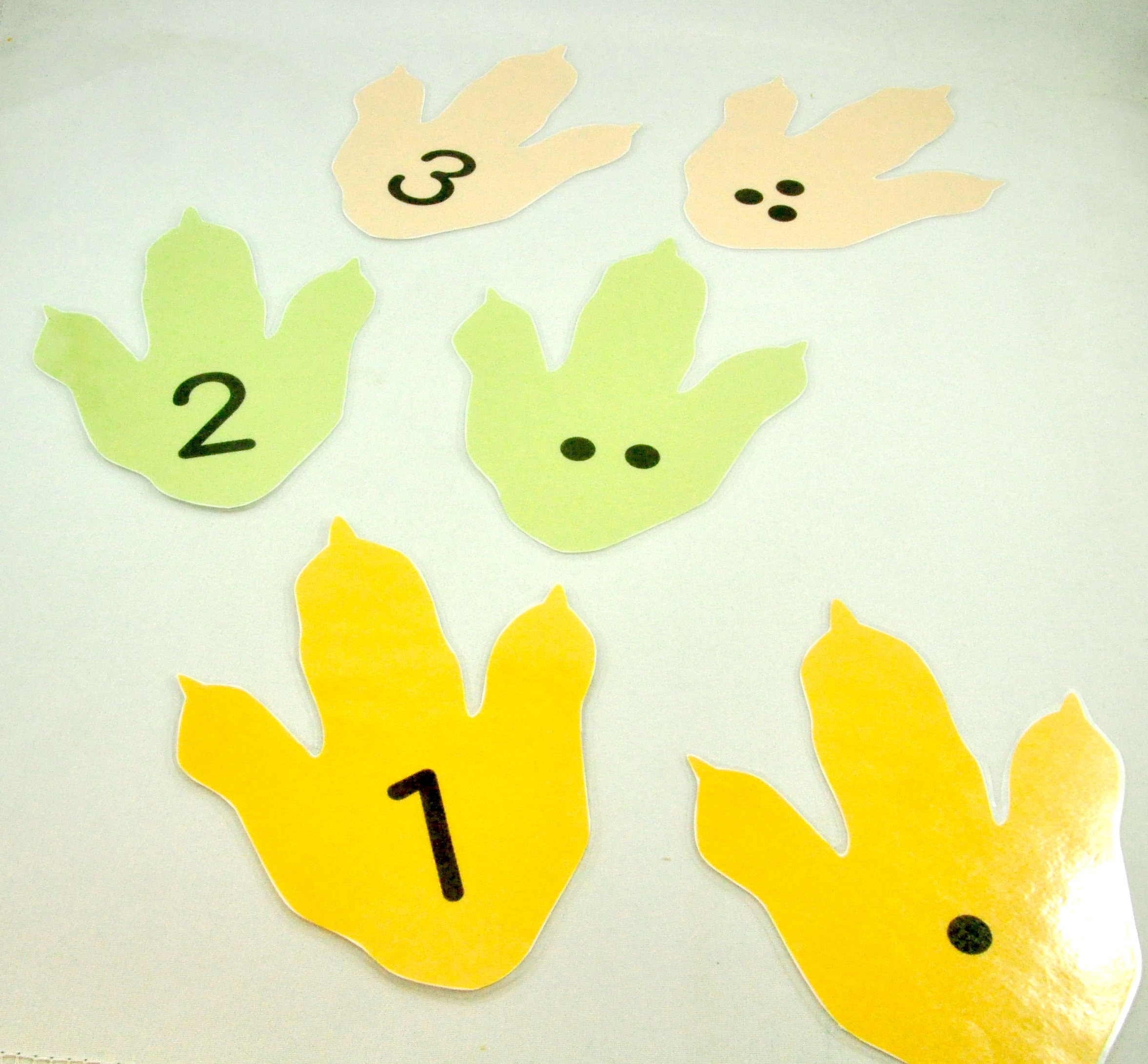Dinosaur Footprints Number Match Number Recognition | Etsy