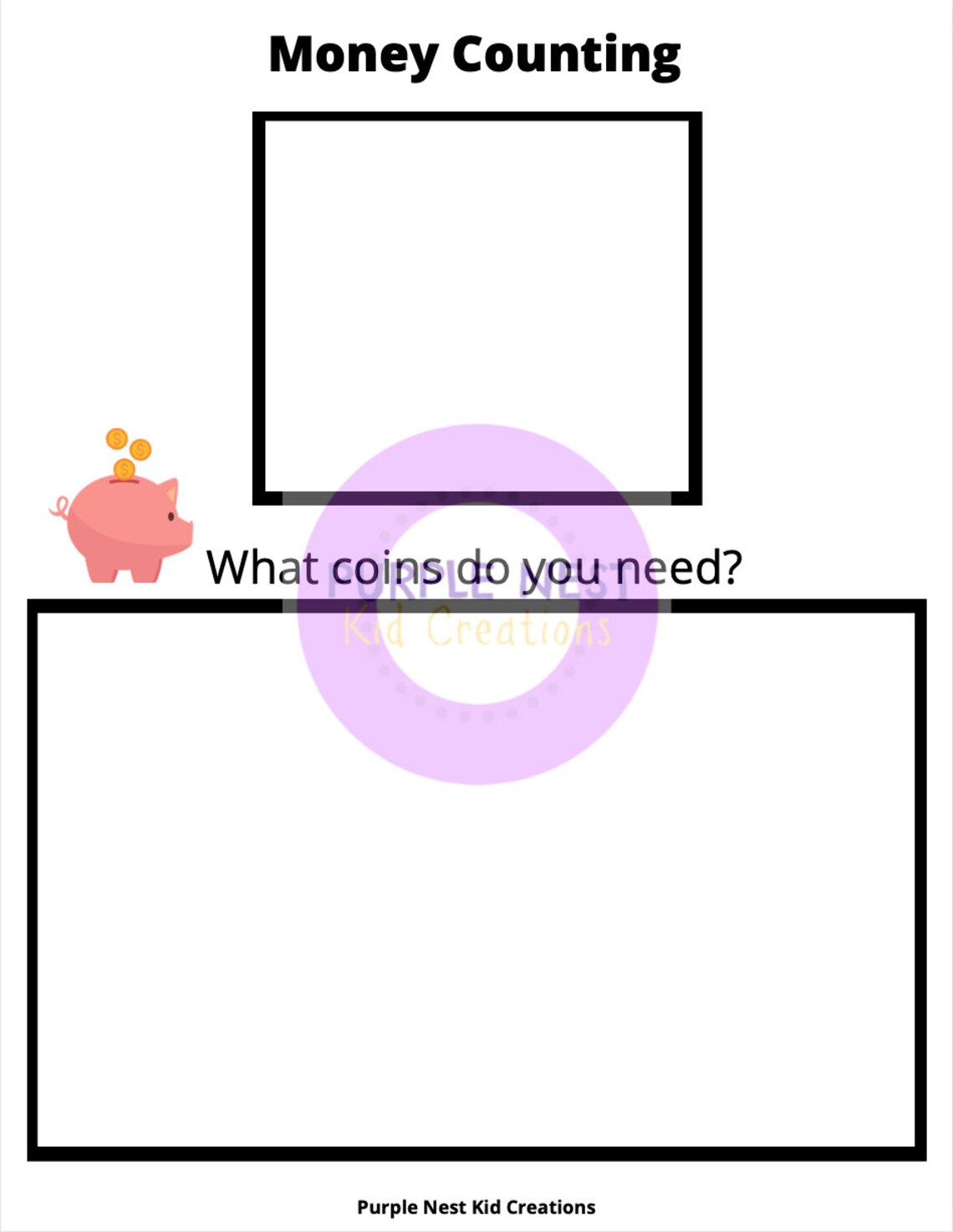 Money Counting Worksheet Canadian Coins Counting Game - Etsy