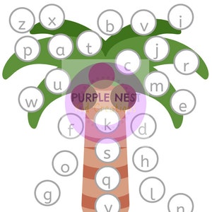 Chicka Chicka Boom Boom Alphabet Match Worksheet (PDF) - Etsy